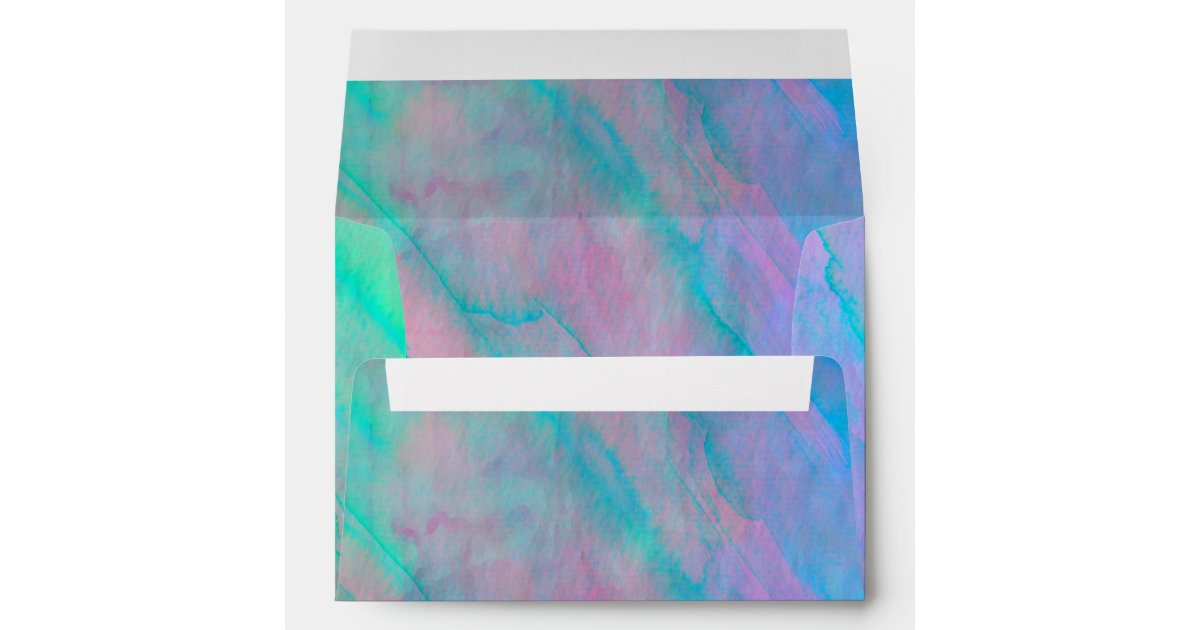 Abalone Shell Watercolor mother-of-pearl Shellfish Envelope | Zazzle