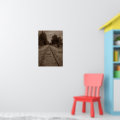Abandoned Empty Railroad Train Tracks Sepia Photo Poster | Zazzle