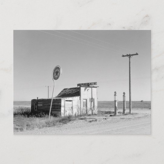 Abandoned Gas Station, 1937 Postcard | Zazzle.com