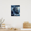 Abandoned Prison on Cliff Digital Art Painting Poster | Zazzle