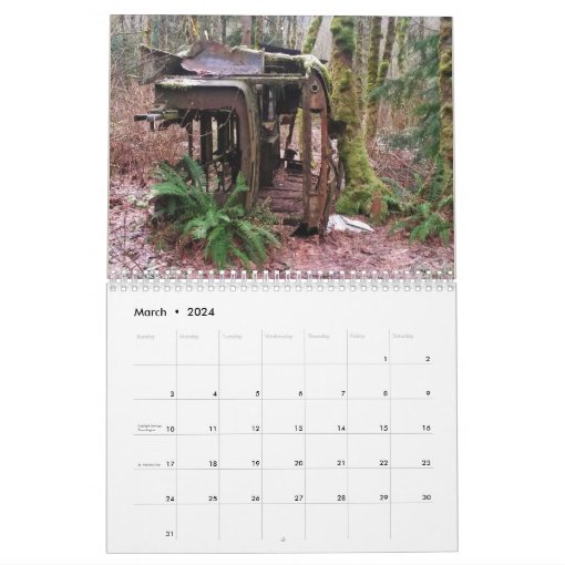 Abandoned Vehicles of Washington State Calendar | Zazzle