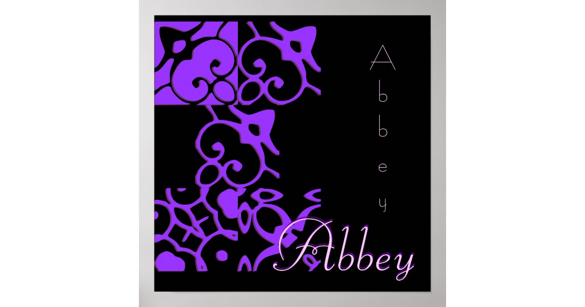 Abbey Designer Name II Poster | Zazzle