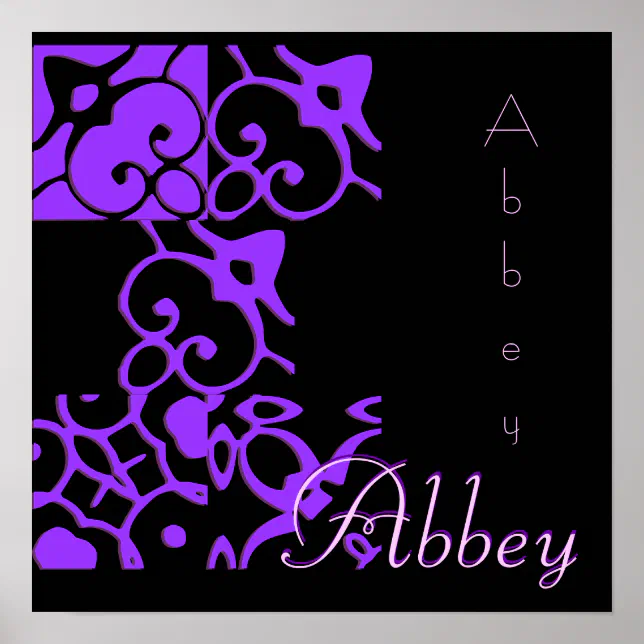 Abbey Designer Name II Poster | Zazzle
