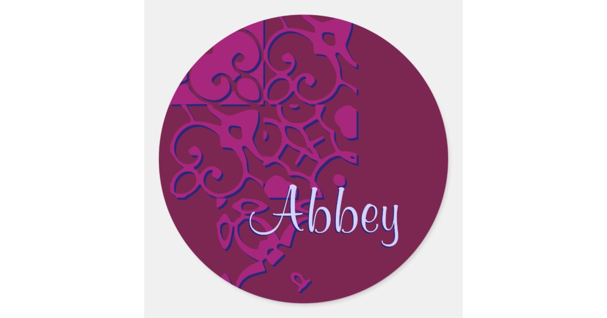 Abbey Designer Name II Sticker | Zazzle