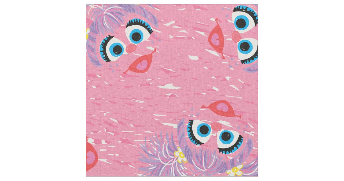 Abby Cadabby Fur Face Pattern Fabric | Zazzle
