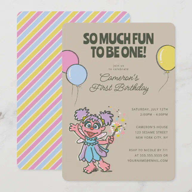 Abby Cadabby | So Much Fun to Be One Birthday Invitation | Zazzle