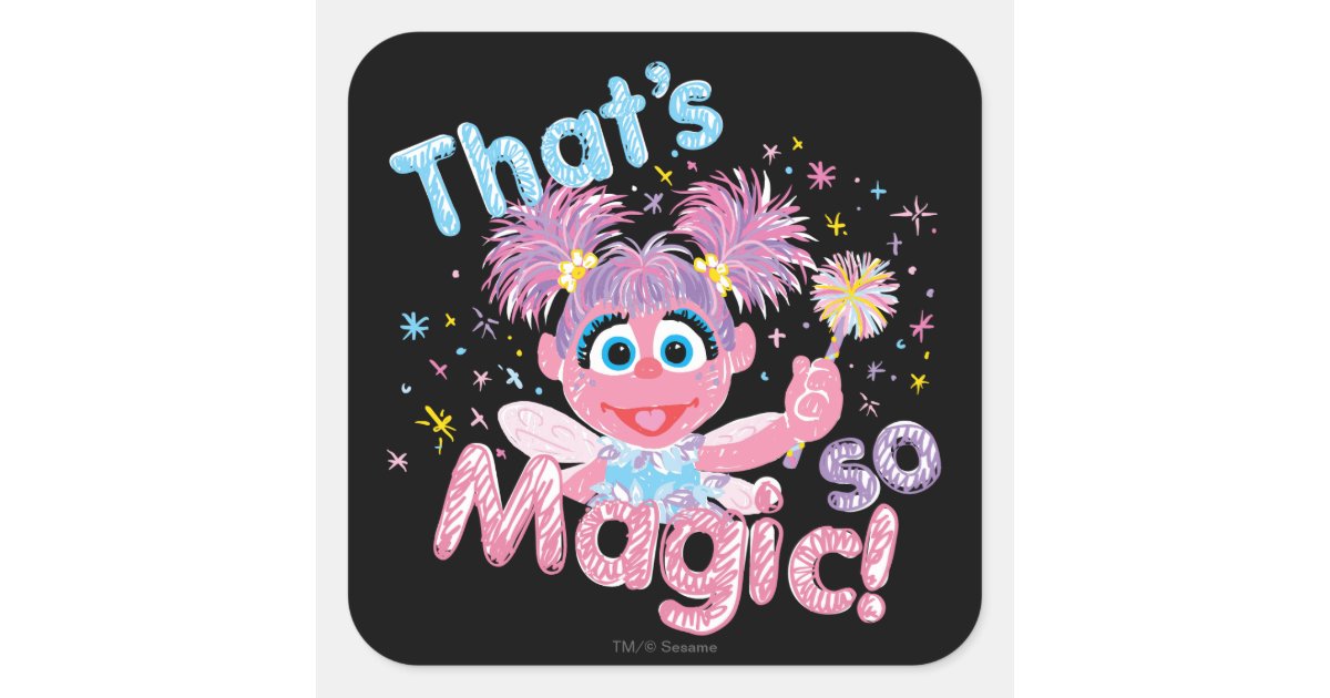 Abby Cadabby Wand Square Sticker | Zazzle
