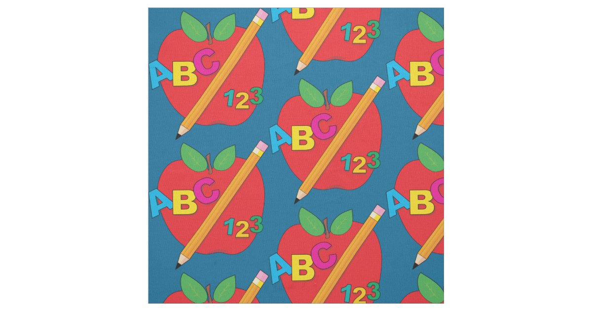 abc 123 fabric | Zazzle