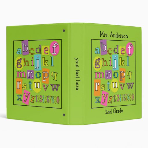 ABC 123 Teacher's Classroom Binder | Zazzle