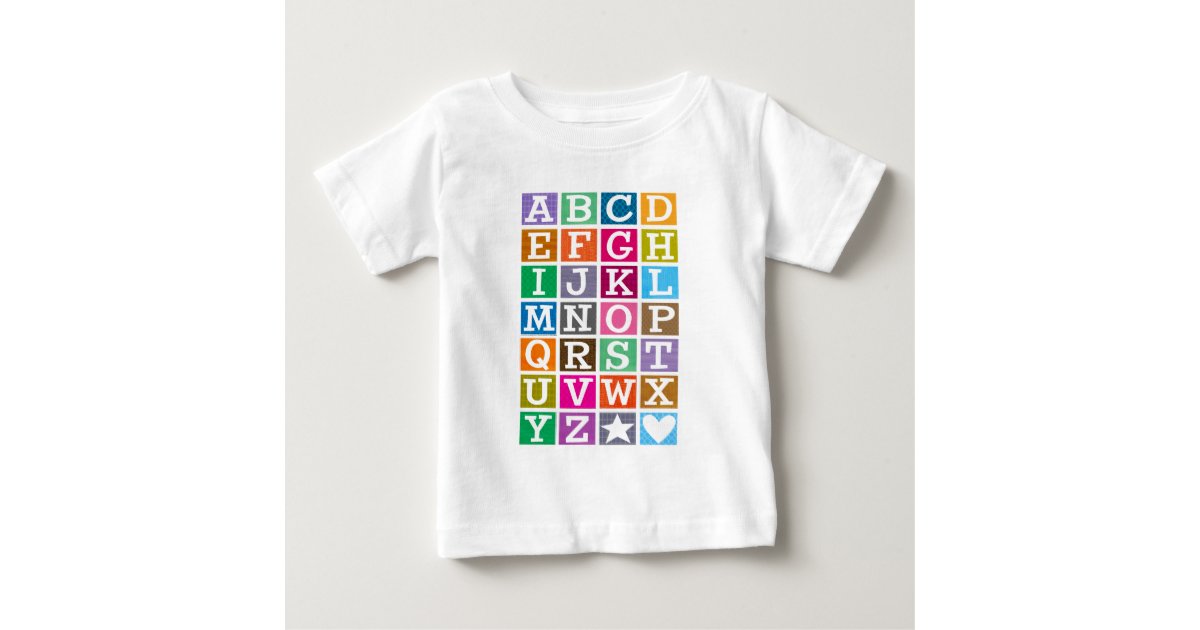 ABC Alphabet Baby T-Shirt | Zazzle
