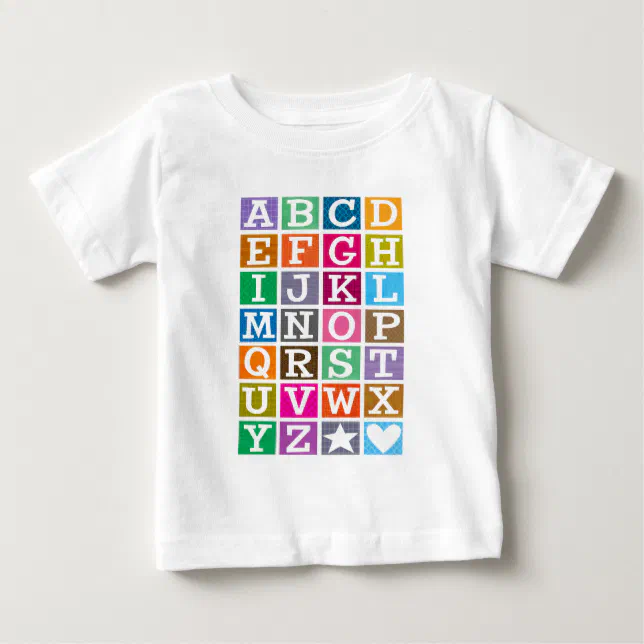 ABC Alphabet Baby T-Shirt | Zazzle