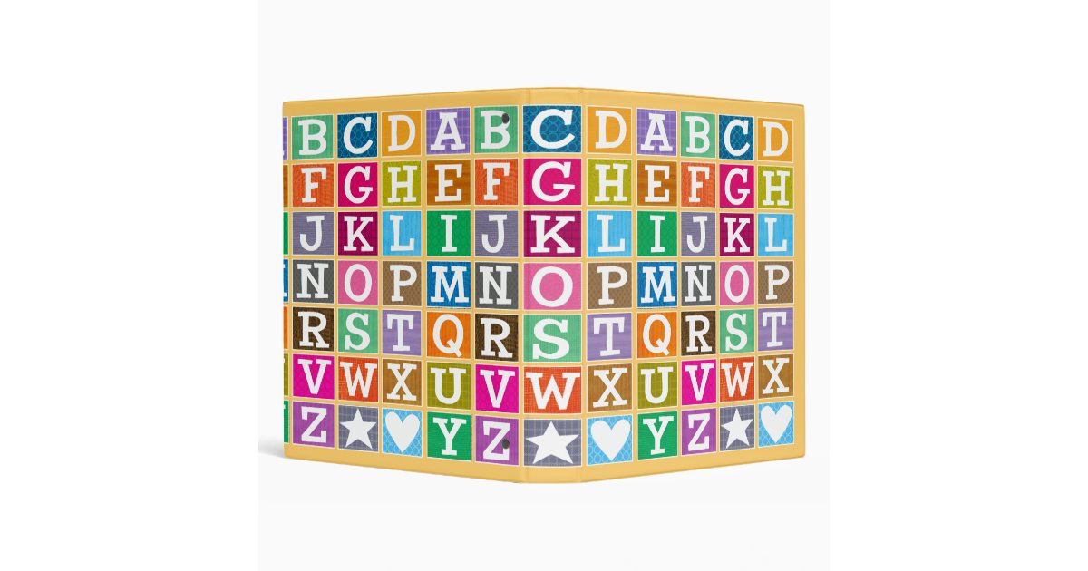 ABC Alphabet Binder | Zazzle