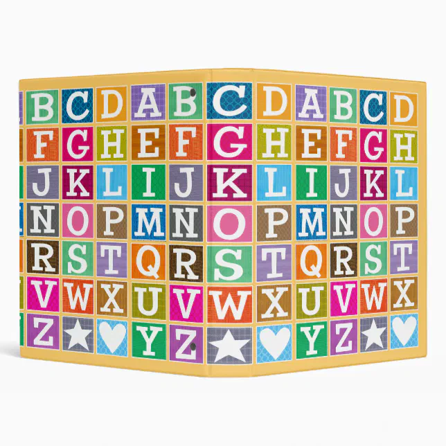 ABC Alphabet Binder | Zazzle