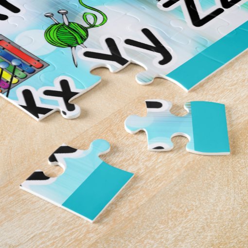 ABC Alphabet Illustration Family Kids Jigsaw Puzzle | Zazzle