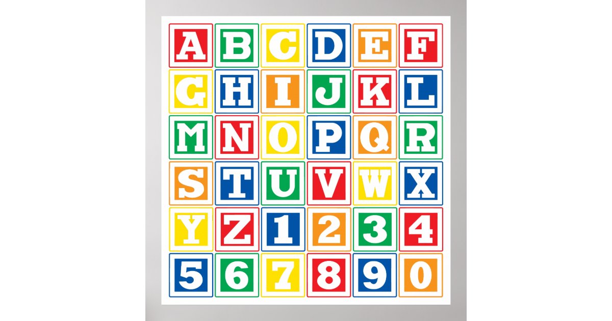 ABC Blocks Poster | Zazzle