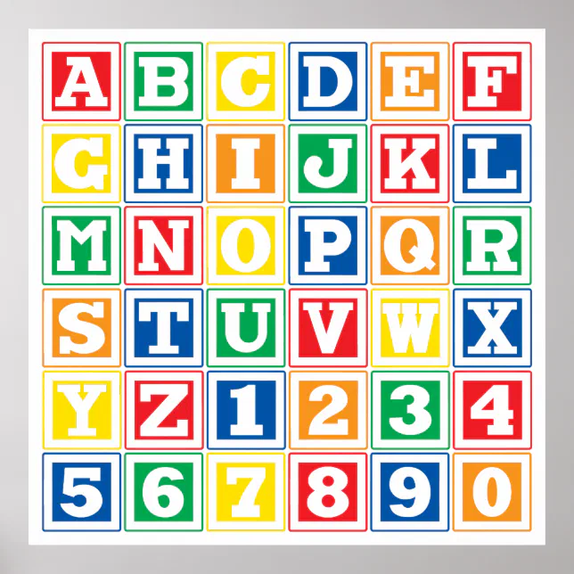 ABC Blocks Poster | Zazzle