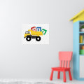 ABC Dump Truck Construction Trucks Poster | Zazzle