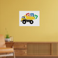 ABC Dump Truck Construction Trucks Poster | Zazzle