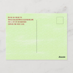 ABC Neon Letters Bookworm with Website Postcard | Zazzle