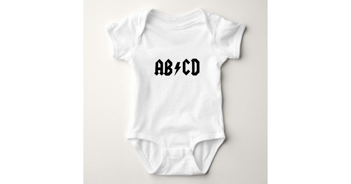 ABCD ACDC BABY BODYSUIT | Zazzle