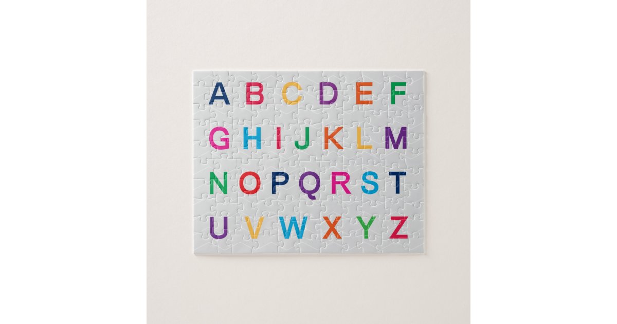 ABC's Alphabet learning colorful ABC letters Jigsaw Puzzle | Zazzle