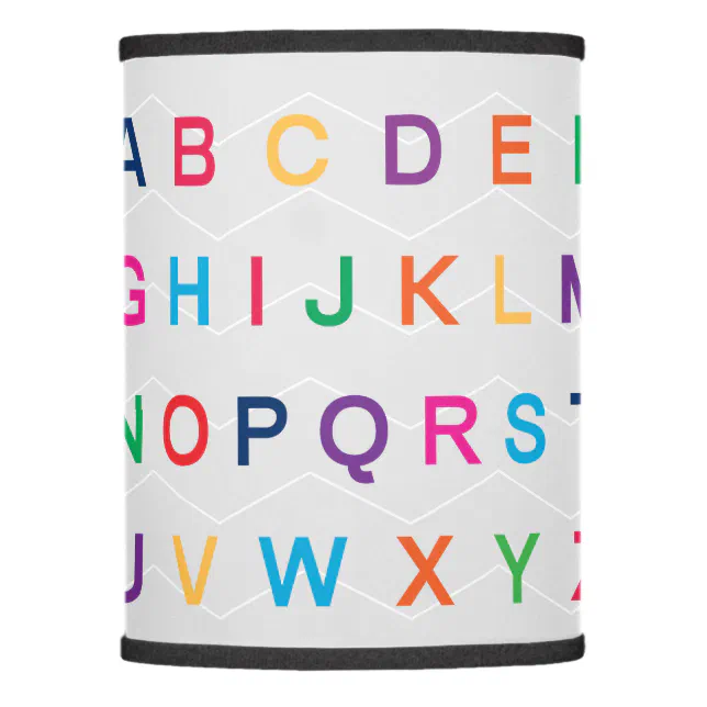 ABC's Alphabet learning colorful ABC letters Lamp Shade | Zazzle