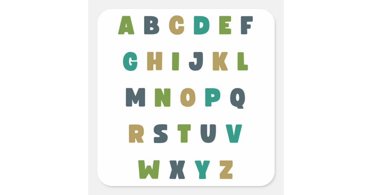 ABC's alphabet letters. Stickers & Labels | Zazzle