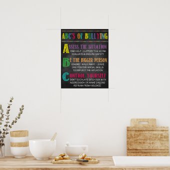 ABC'S OF BULLYING POSTER | Zazzle