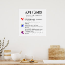 ABC's Salvation Poster | Zazzle