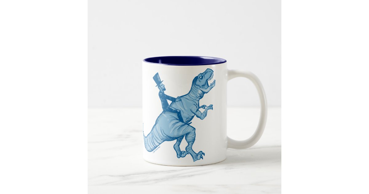 Abe Lincoln Riding A T-Rex Coffee Mug | Zazzle