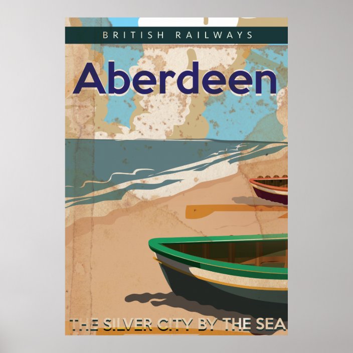 Aberdeen vintage travel poster | Zazzle.com