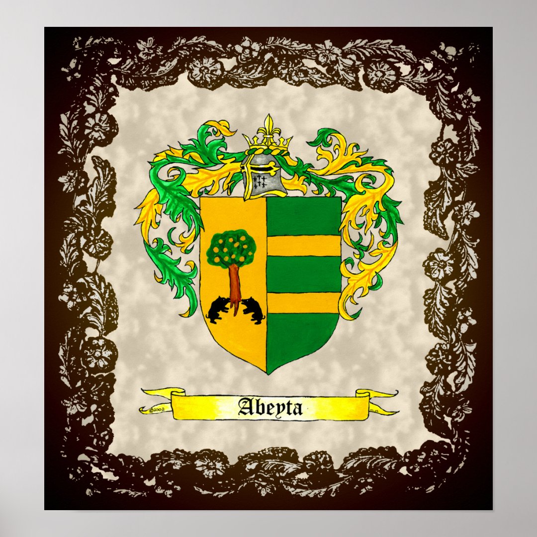 Abeyta Shield / Coat of Arms Poster | Zazzle