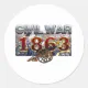 ABH Civil War 1863 Classic Round Sticker | Zazzle