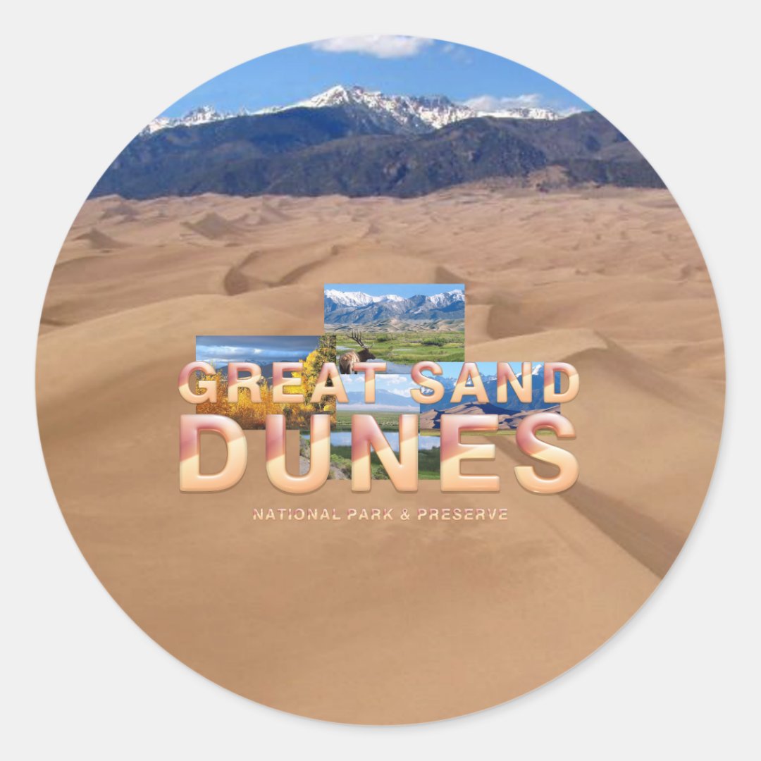 ABH Great Sand Dunes Classic Round Sticker | Zazzle