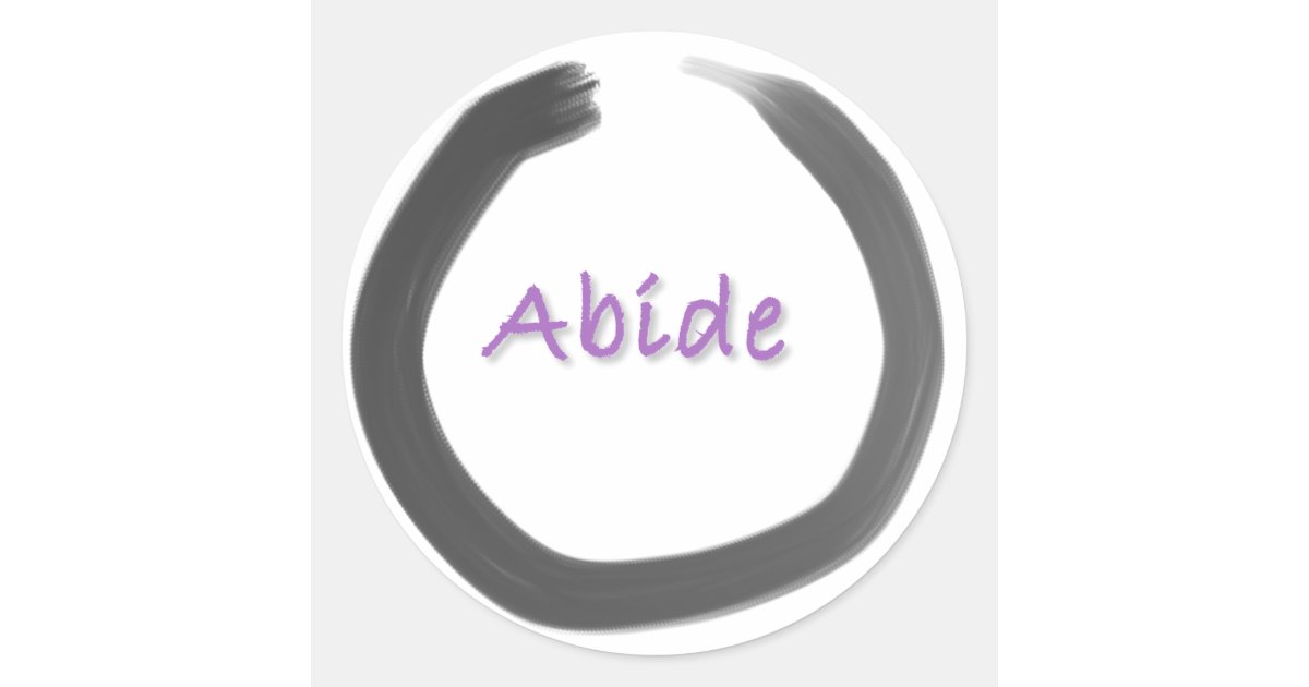 Abide Zen Buddhist Enso Circle Sticker | Zazzle