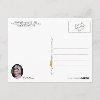 Abigail Adams, First Lady of the U.S. Postcard | Zazzle