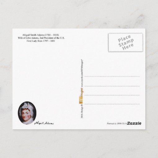 Abigail Adams, First Lady of the U.S. Postcard | Zazzle