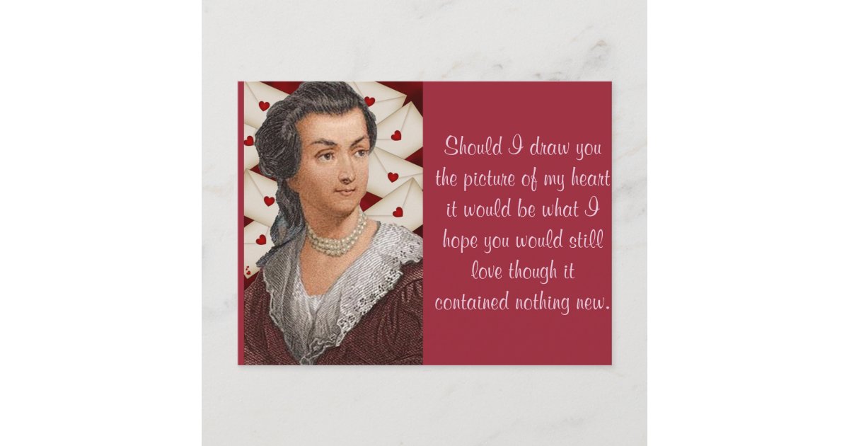 Abigail Adams love letters Postcard | Zazzle