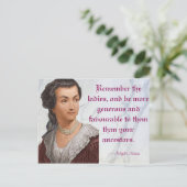Abigail Adams - Remember the Ladies Postcard | Zazzle