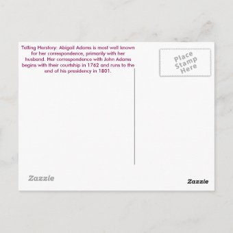 Abigail Adams - Remember the Ladies Postcard | Zazzle