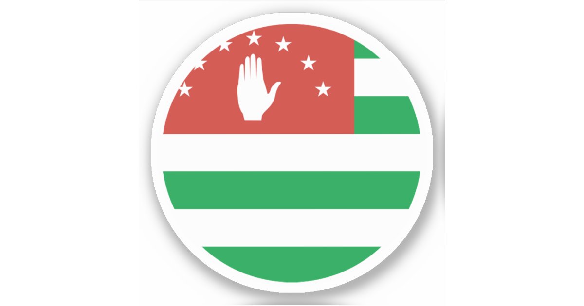 Abkhazia Flag Round Sticker | Zazzle