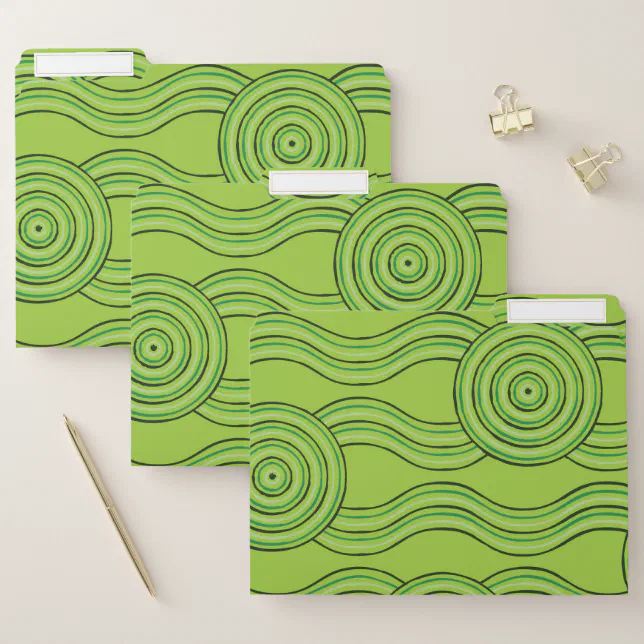 Aboriginal Art Rainforest File Folder | Zazzle