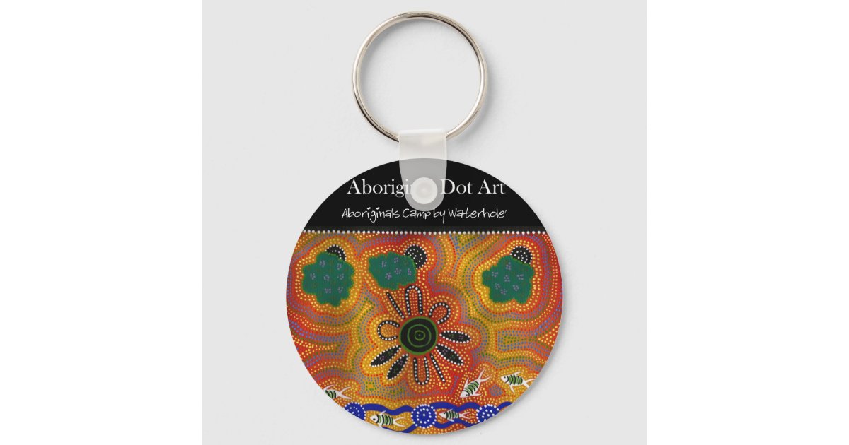 Aboriginal Artwork Keychain | Zazzle