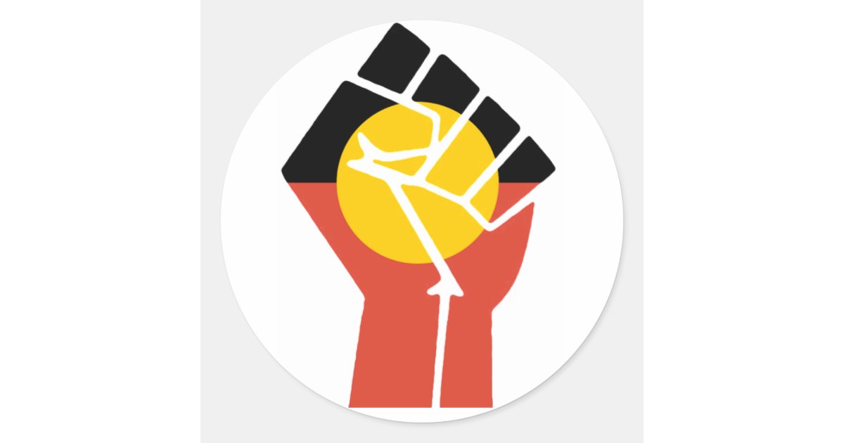 Aboriginal Fist Sticker | Zazzle