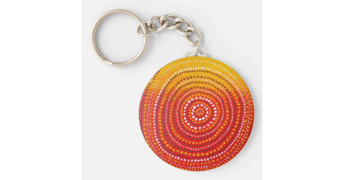 Aboriginal inspired keyring | Zazzle.com