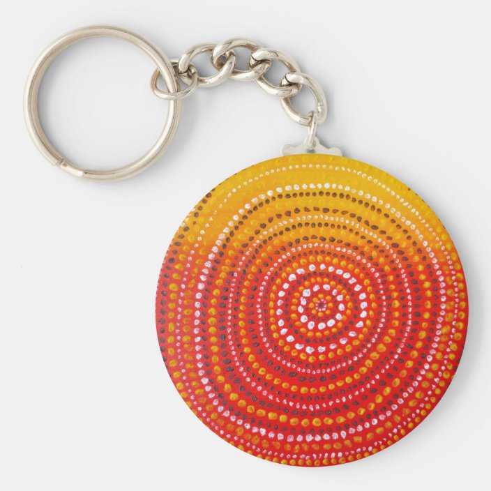 Aboriginal inspired keyring | Zazzle.com