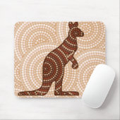 Aboriginal kangaroo dot painting mouse pad | Zazzle