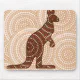 Aboriginal kangaroo dot painting mouse pad | Zazzle