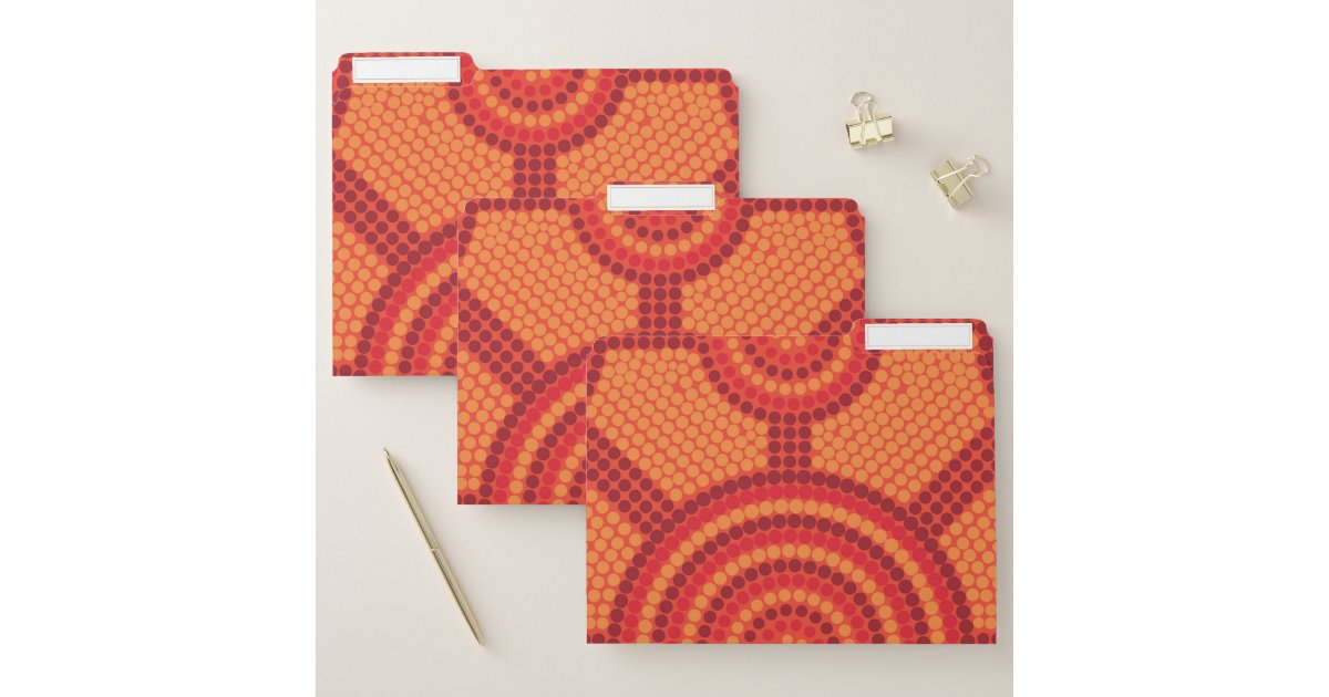 Aboriginal Meetingplace Fire File Folder | Zazzle