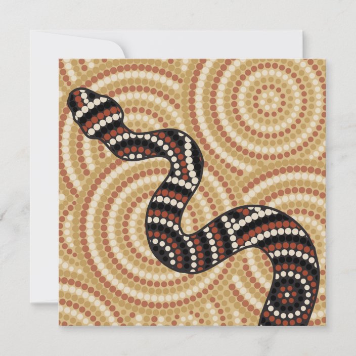 Aboriginal snake dot painting | Zazzle.com